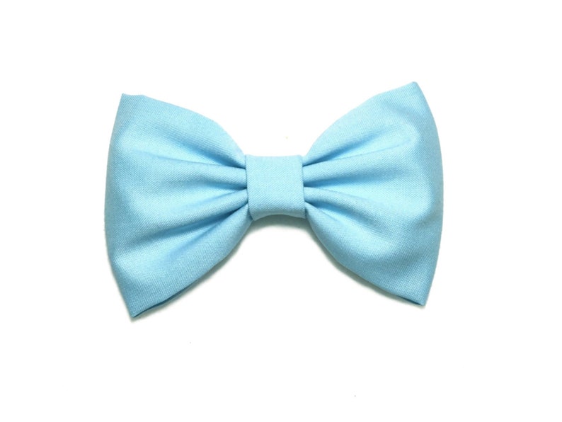 Light Blue Hair Bow, Fabric Hair Bows, Blue Hair Bows for Women, Blue ...