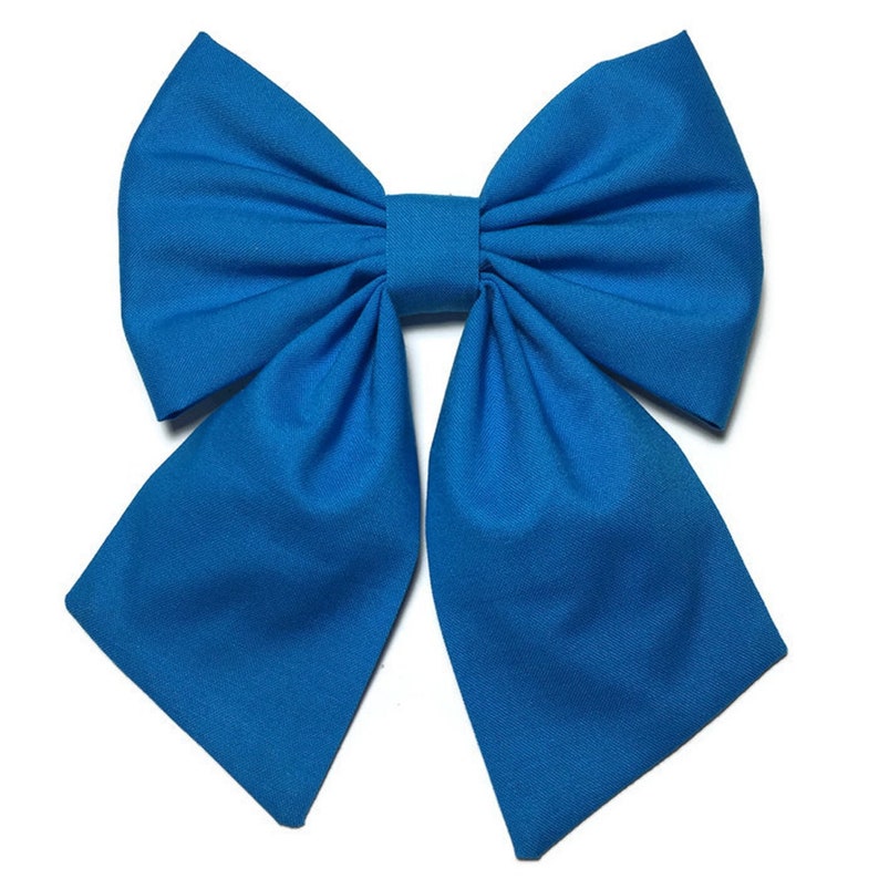 Big Blue Bow Blue Bow Girls Blue Bowbig Bows Big Hair - Etsy