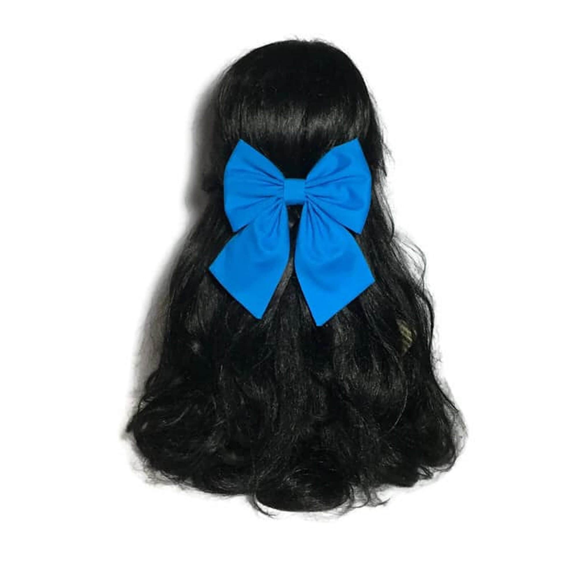 Big Blue Bow Blue Bow Girls Blue Bowbig Bows Big Hair | Etsy