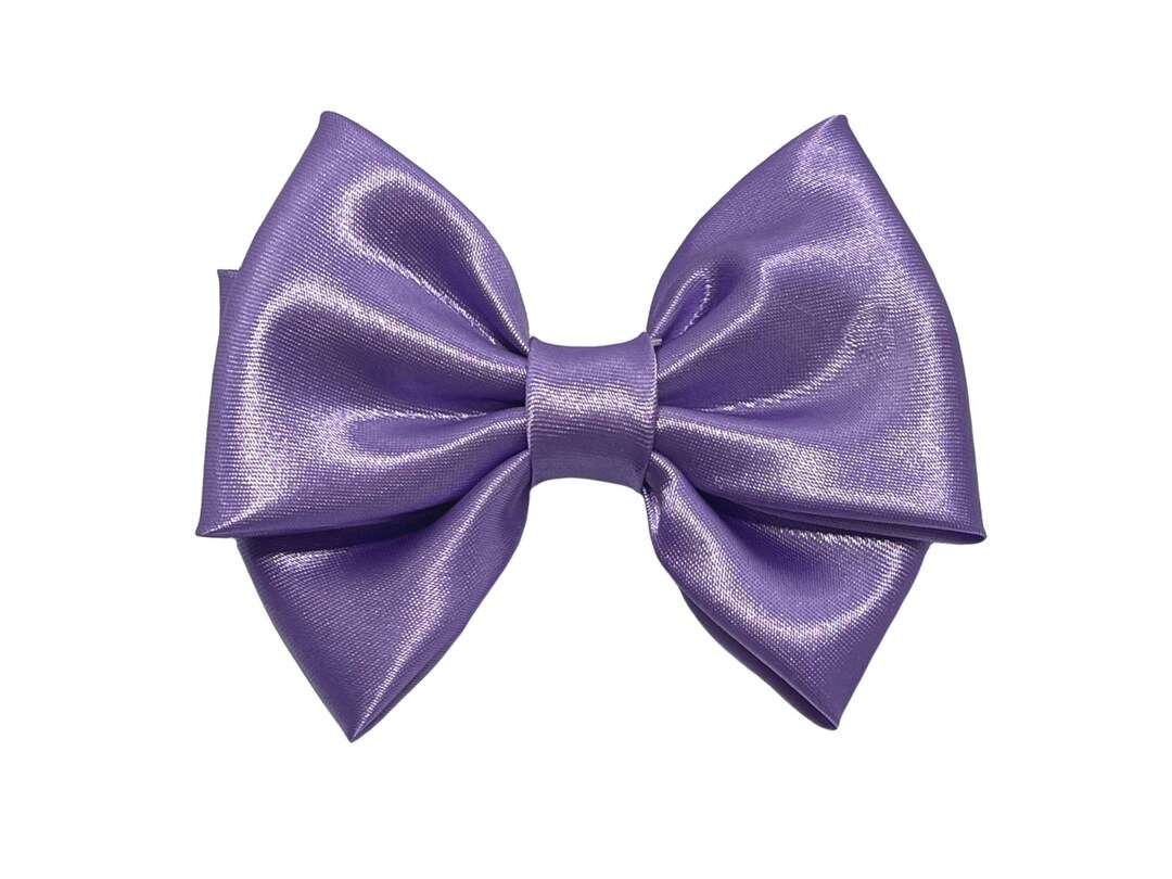 Lilac Satin Double Hair Bow for Women. Lilac Hair Bows for Girls. Lilac ...