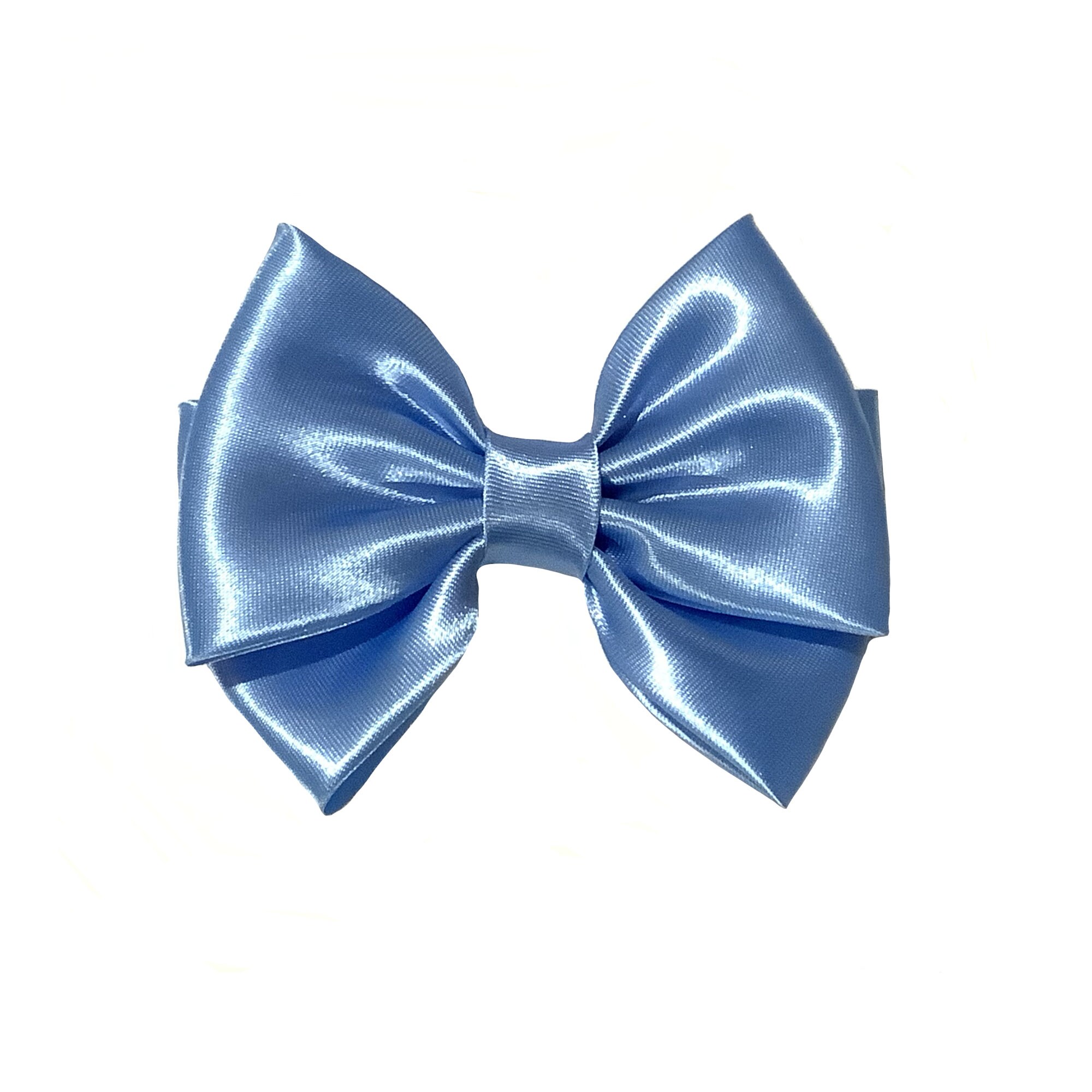 Light blue satin hair bow. Light blue bow for girls. Blue bows | Etsy