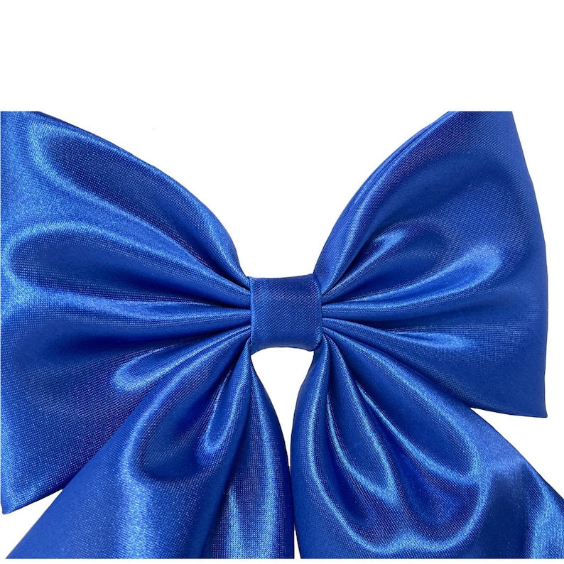 Blue Satin Hair Bow Hair Bow for Women Blue Hair Clip Hair - Etsy