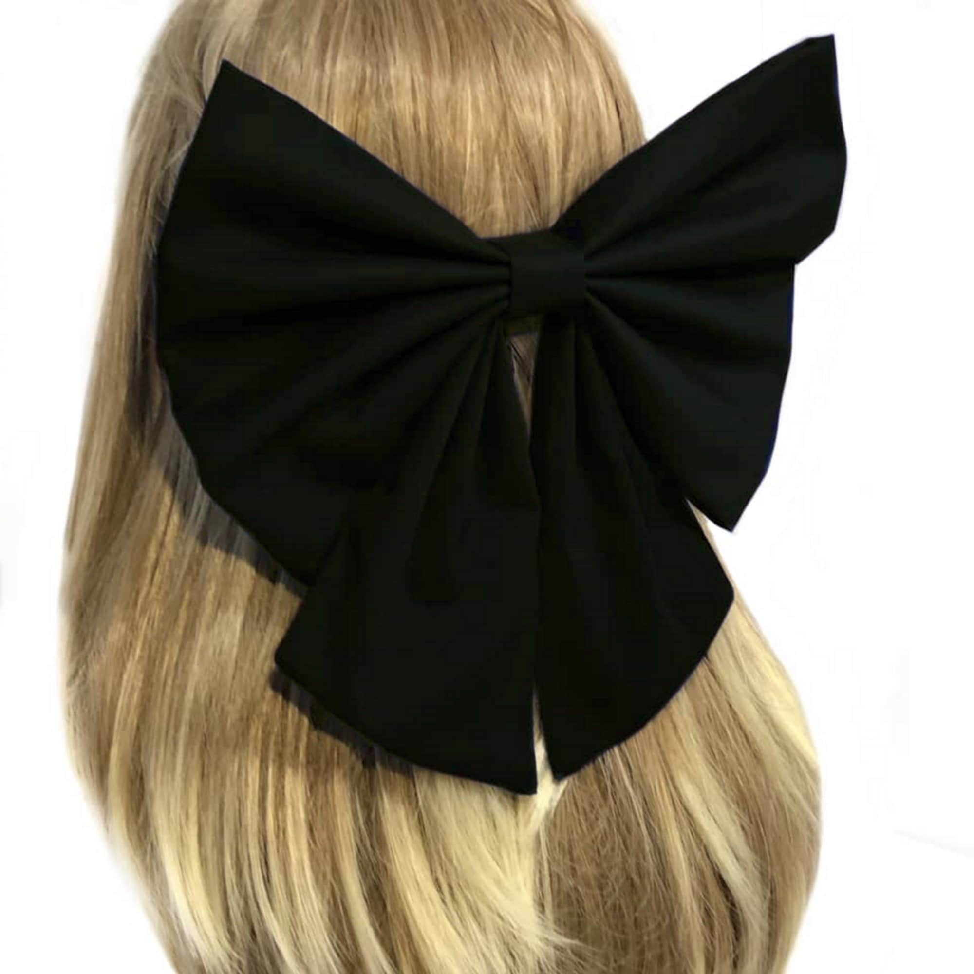 Black Hair Bow For Women Cosplay Black Bow Ariel Hair Bow | Etsy