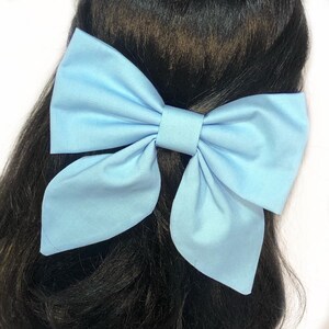Light Blue Bow, Large Bows for Women, Blue Hair Bow, Large Bows, Blue ...
