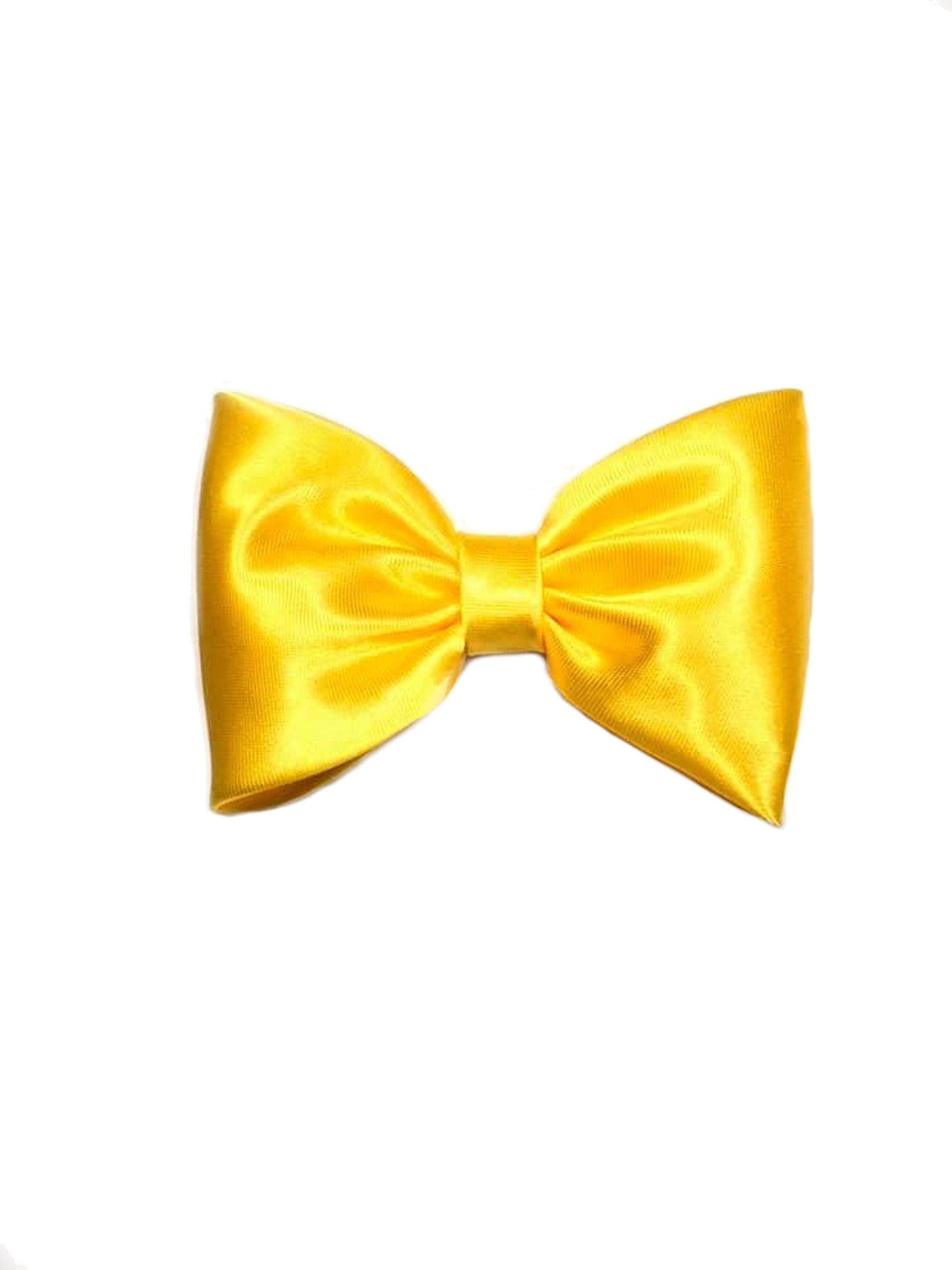 Yellow Satin Bow, Girls Bows, Handmade Bows, Yellow Hair Bow, Bows for ...
