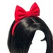 Snow White Headband, Red Bow Headband, Cosplay Bow, Snow White Hair Bow ...