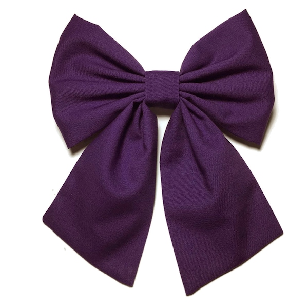Purple Hair Bow - Etsy
