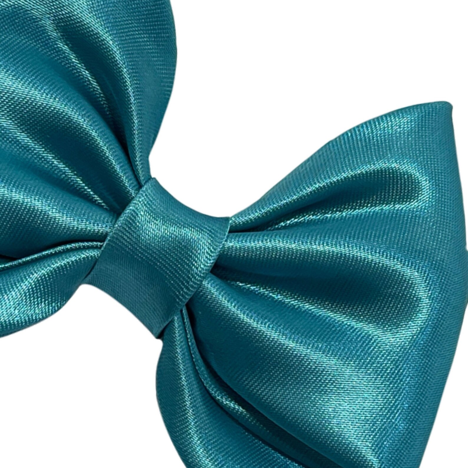 Teal Bow for Women. Winter Bows for Girls. Teal Satin Hair | Etsy