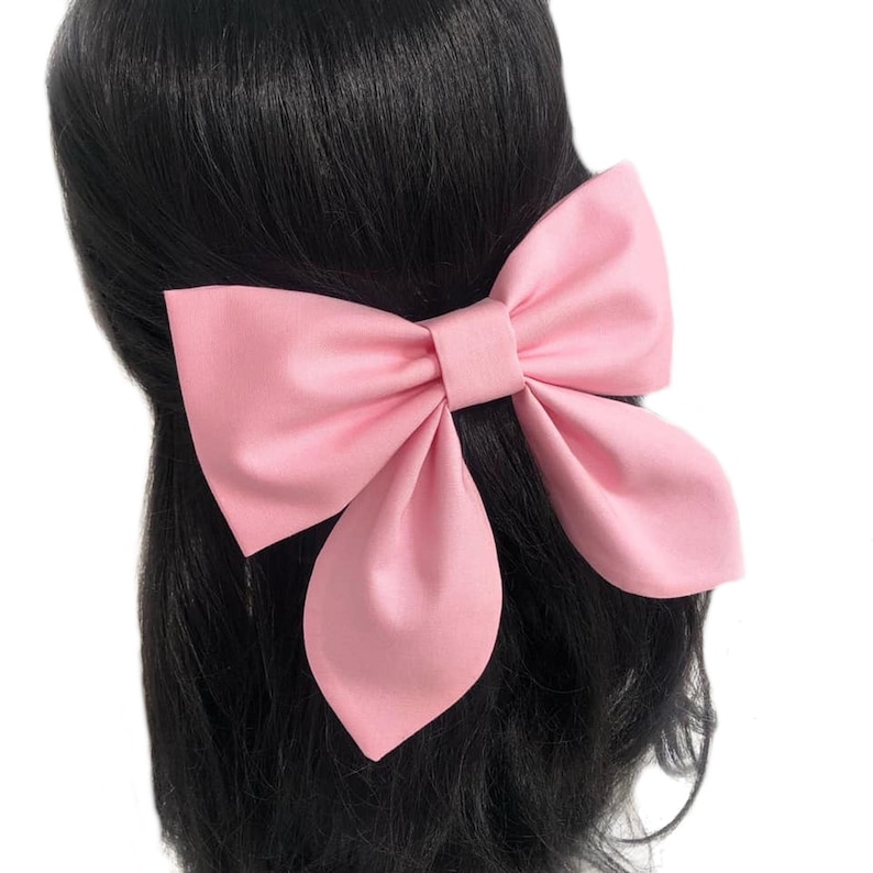 Pink Large Bows Large Bows for Girls Pink Hair Bow Large - Etsy