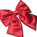 Red Hair Bow, Red Satin Hair Bow, Satin Big Bow, Wedding Pew Bow,red ...