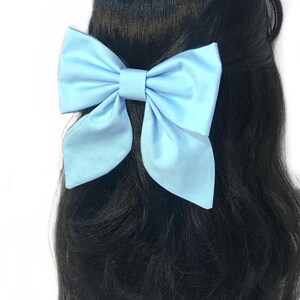 Light Blue Bow, Large Bows for Women, Blue Hair Bow, Large Bows, Blue ...