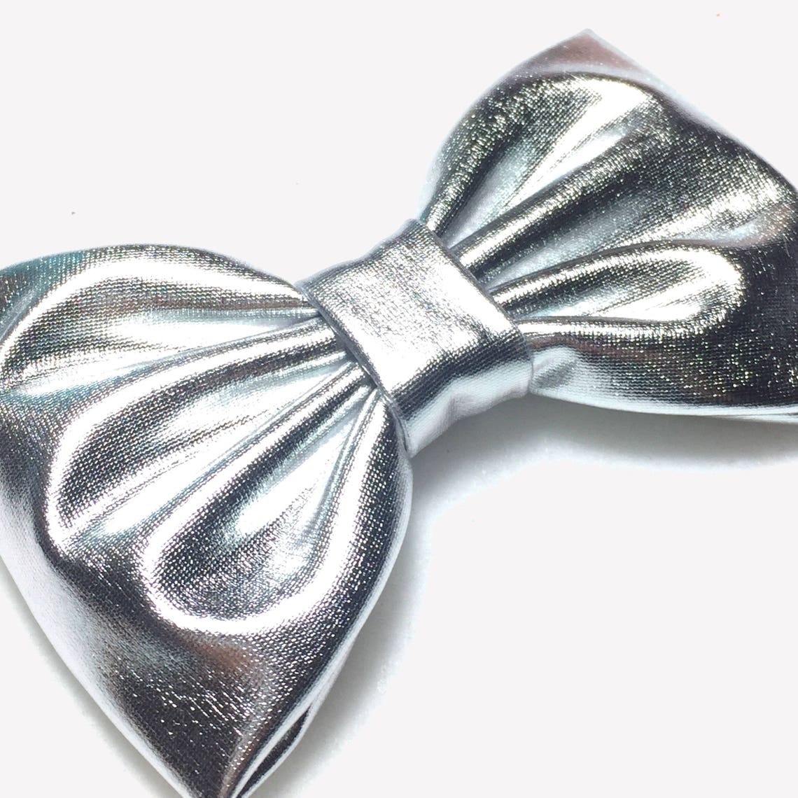 Silver Bow Silver Hair Clip Silver Hair Bow Girls Bows | Etsy