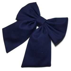 Navy Blue Hair Bows, Navy Blue Bow, Navy Blue Fabric, Navy Sailor, Hair ...