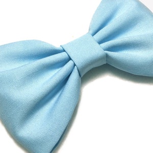 Light Blue Hair Bow, Fabric Hair Bows, Blue Hair Bows for Women, Blue ...