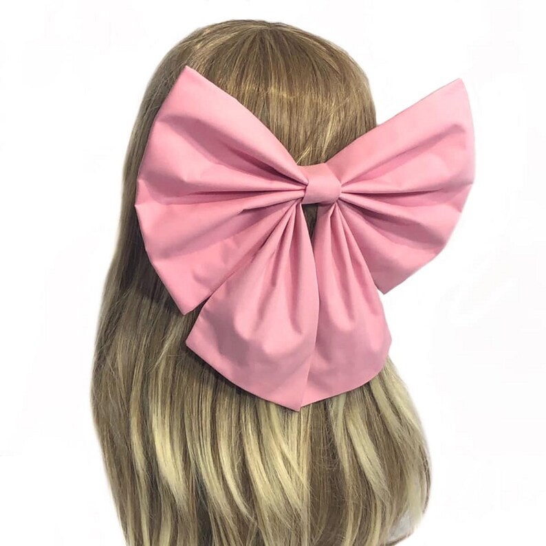 Pink Hair Bow for Women Cosplay Pink Bow Ariel Hair Bow Big - Etsy
