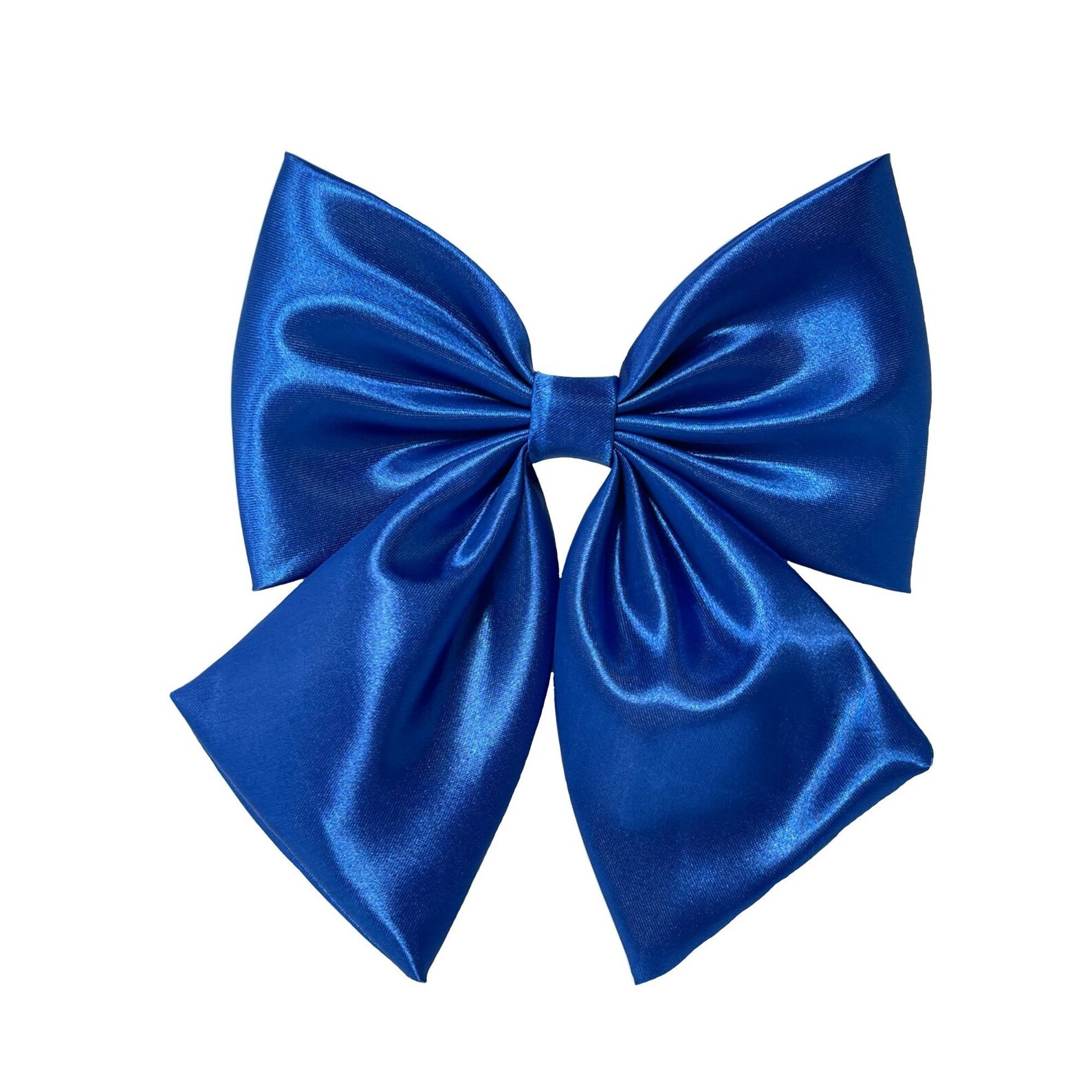 Blue Satin Hair Bow Hair Bow for Women Blue Hair Clip Hair - Etsy
