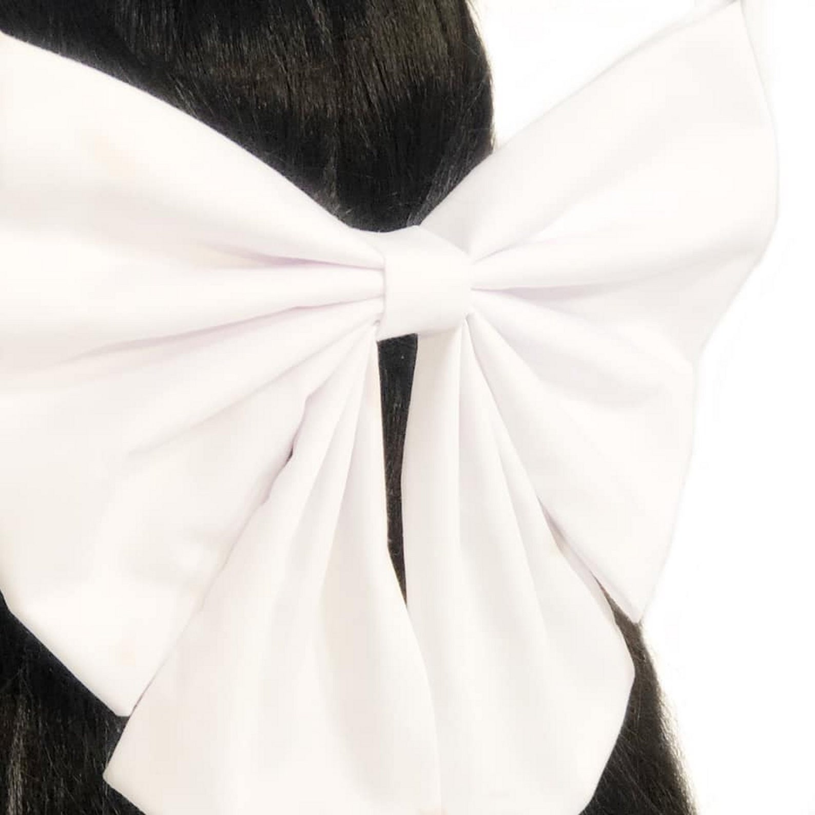 White Bow for Women, Cosplay White Hair Bow, Large White Bow for Girls ...