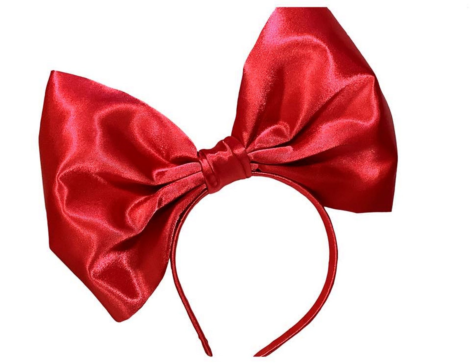 Large Hair Satin Headband Bow, Big Hair Bow, Cosplay Bow, Girls Hair ...