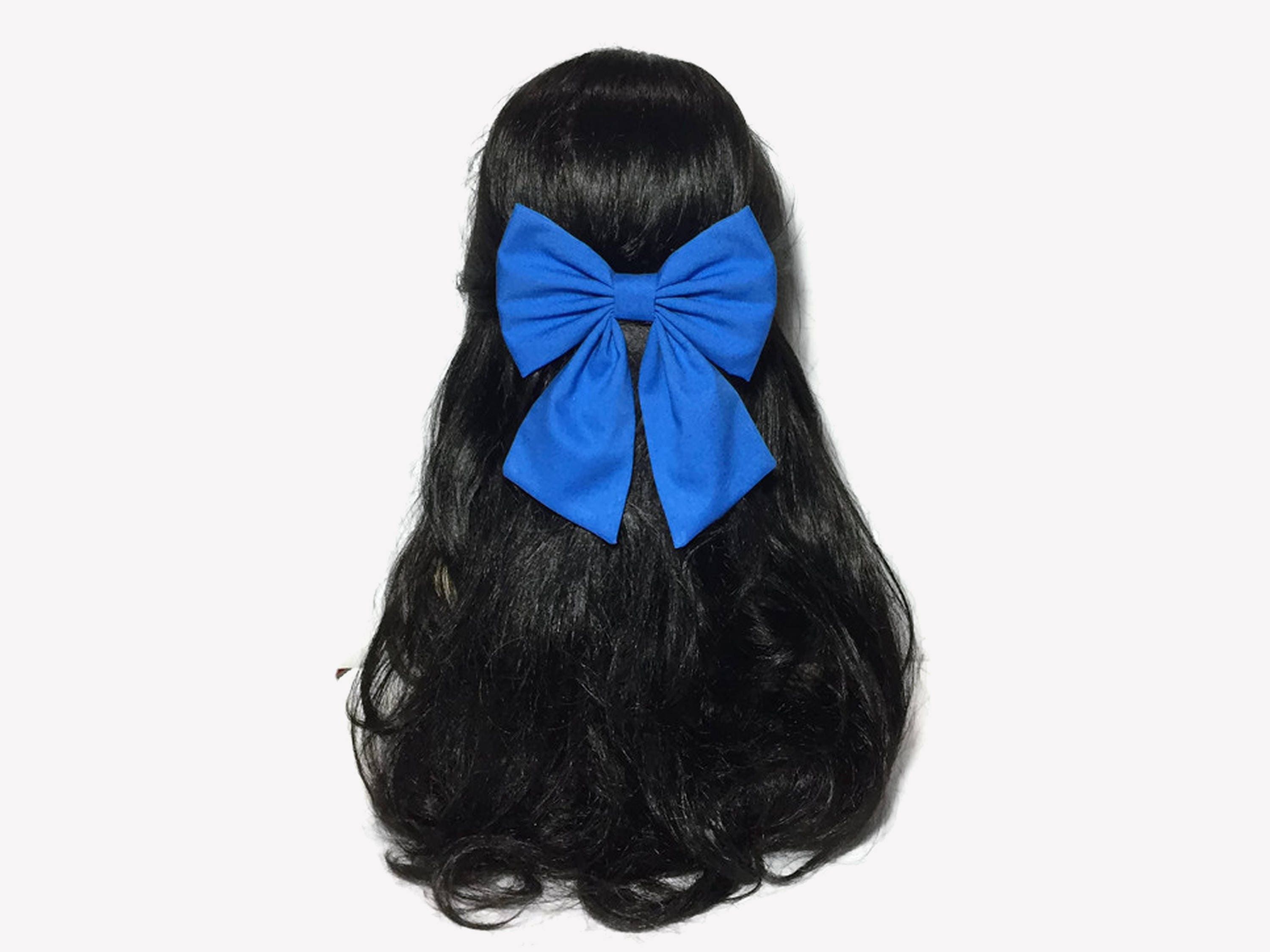 Big Blue Bow Blue Bow Girls Blue BowBig Bows Big Hair | Etsy
