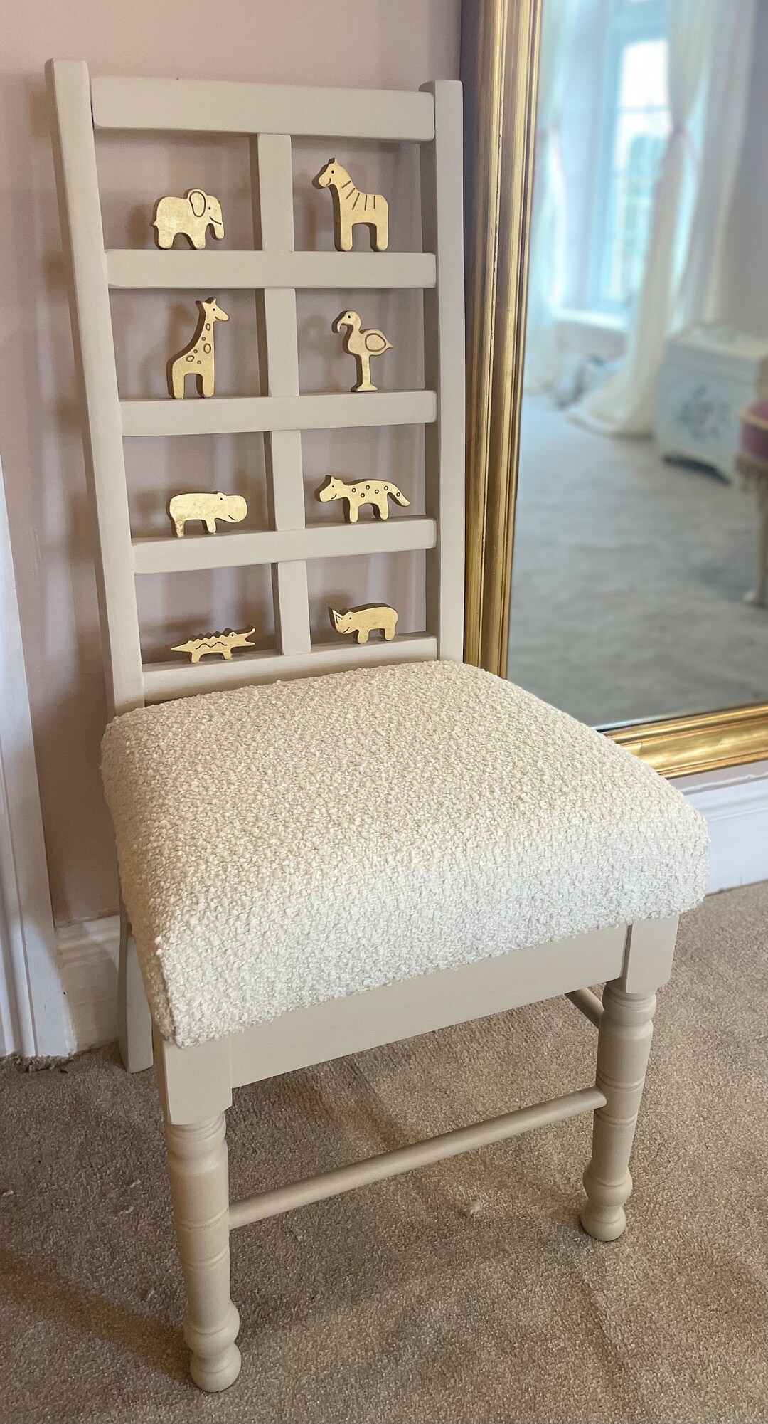 Gold Safari Animals With Ivory Boucle - Etsy