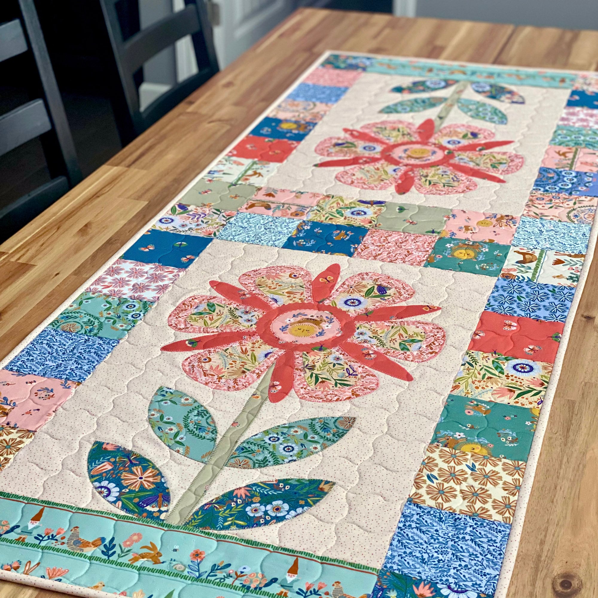 Big Blooms - an Applique Quilt Pattern - Runner - Digital Pattern PDF ...