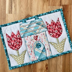 Tulip Table Runner and Alphabet House Mug Rugs Quilt Pattern - Digital ...