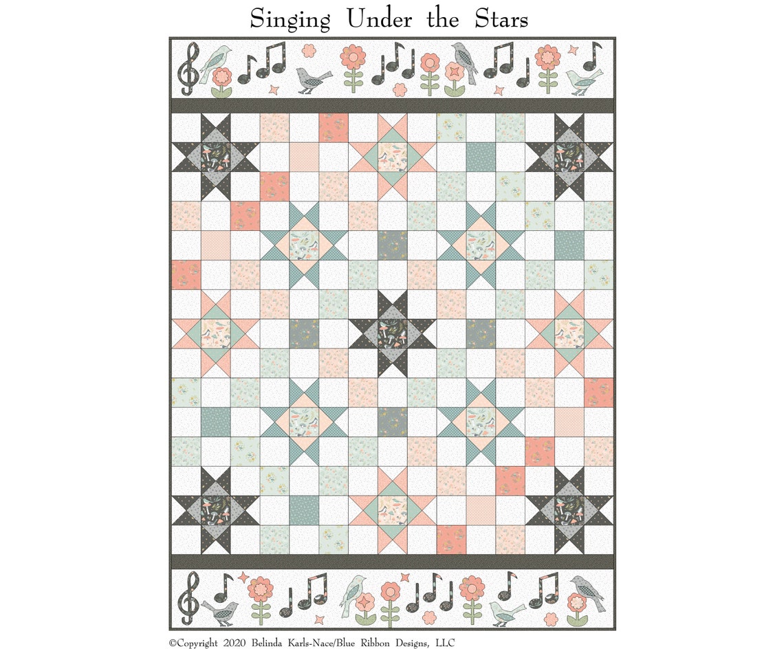 Singing Under the Stars Quilt Pattern - Digital Pattern PDF Download - Etsy