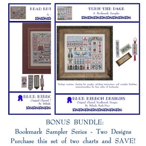 Blue Ribbon Designs - Bookmark Samplers - Bundle (2 Charts) - Cross ...