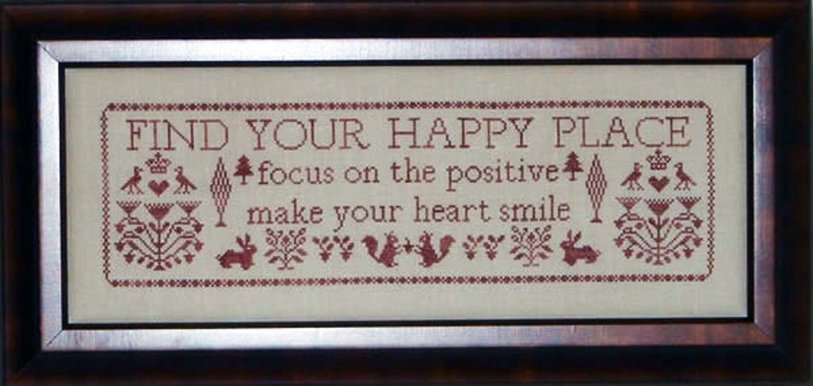 Find Your Happy Place (BRD-031) Cross Stitch Chart – Digital Pattern ...