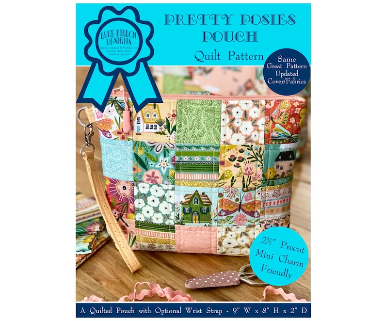 Pretty Posies Pouch - Cottage Charm Quilt Pattern: Zippered Patchwork Design (paper Pattern) - Etsy