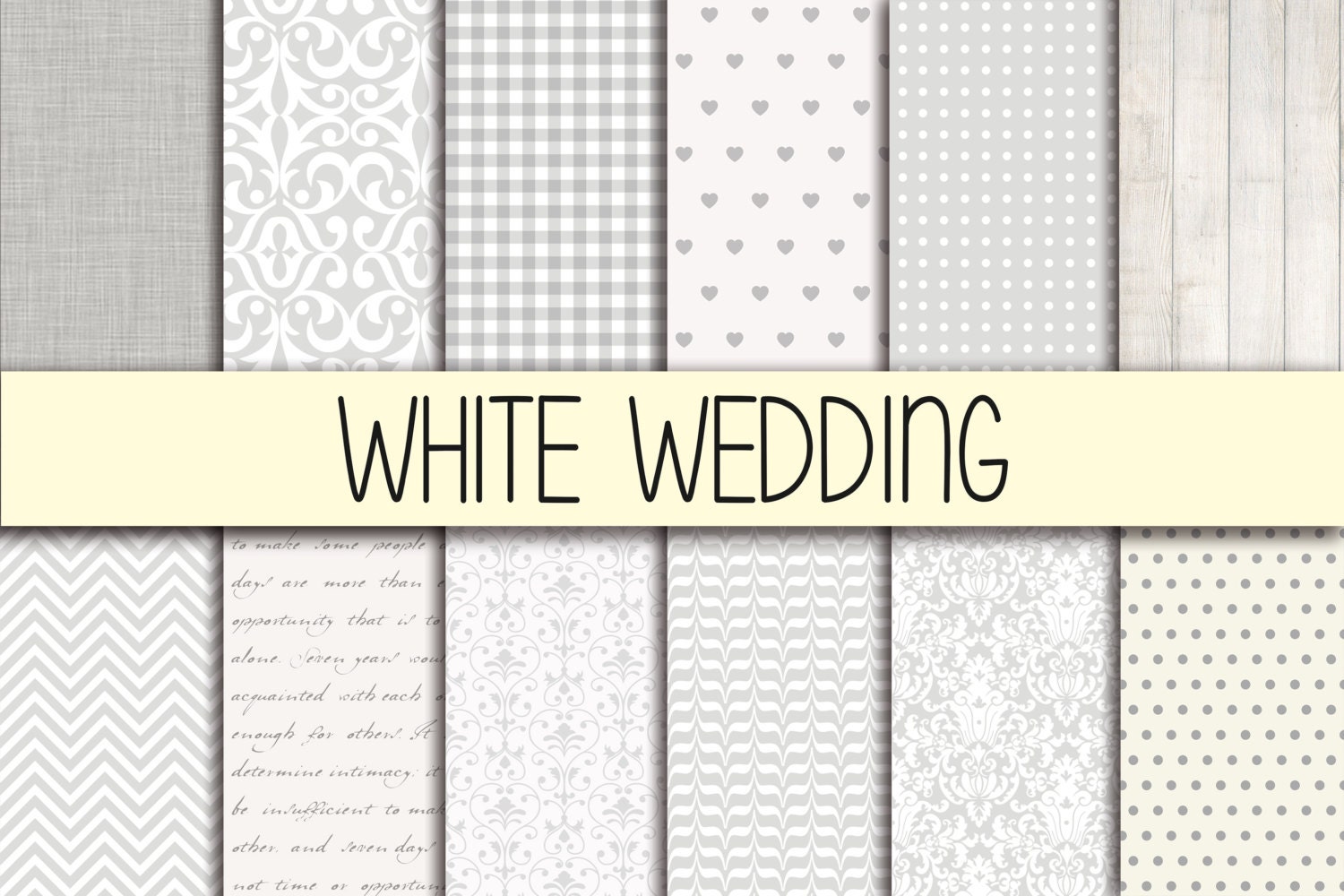 Paper 12 Wedding Day Design Pattern Digital Paper for Instant Download ...