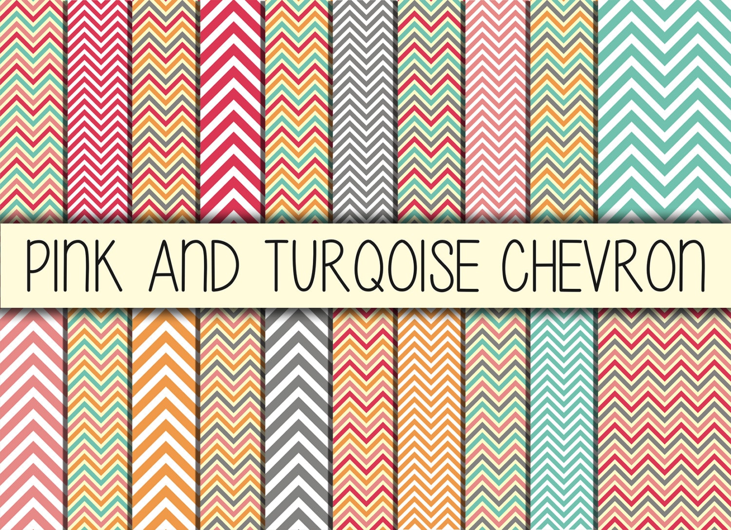Pink Chevron Scrapbook Paper