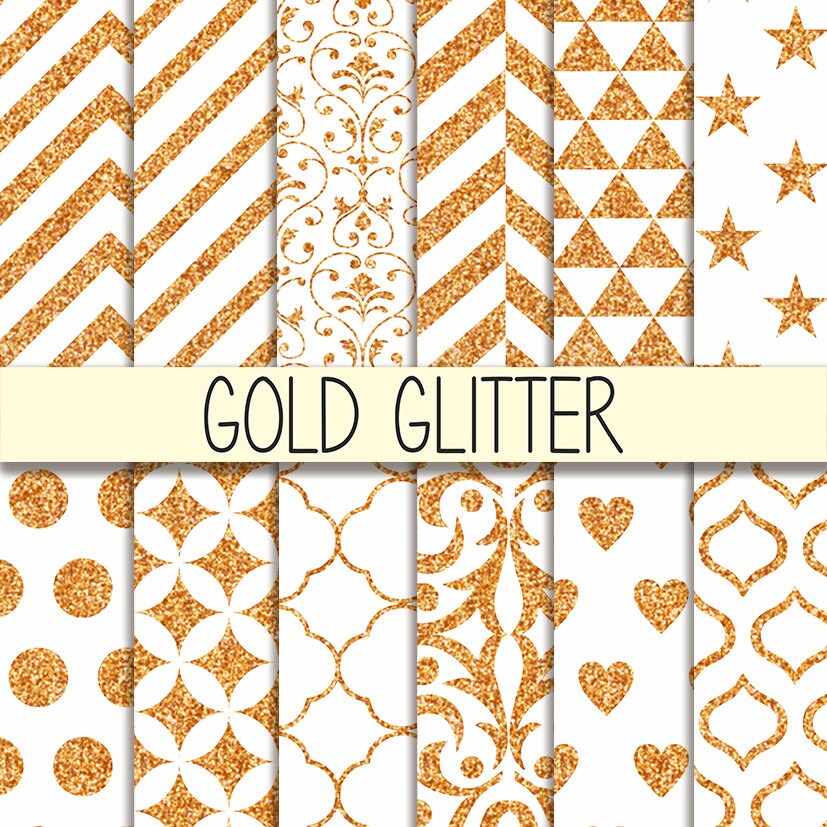 Paper, Party & Kids Black & Gold Glitter Patterns Card making Set of 12 ...