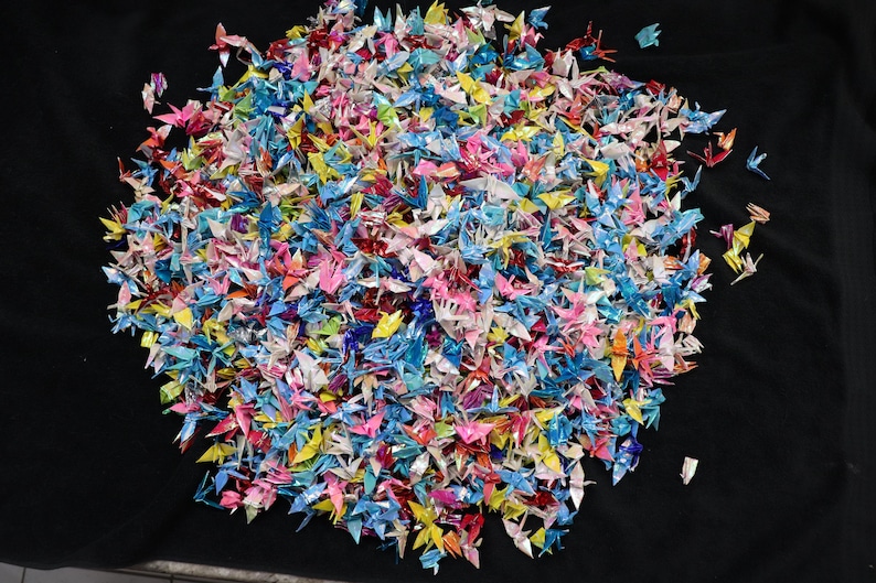 100 Origami Cranes Handcrafted - Made From Rare, Luxurious, Exotic ...