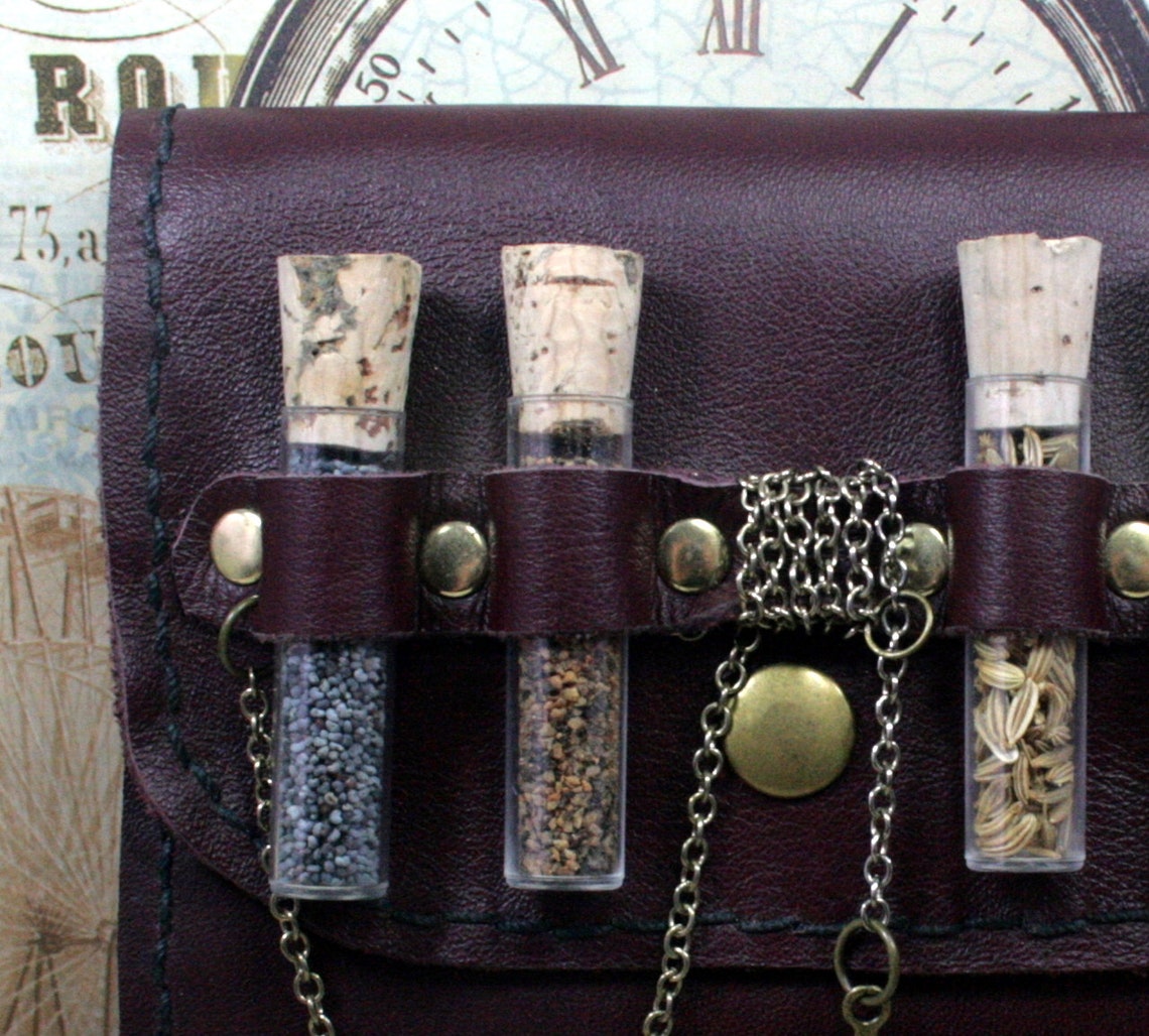 Apothecary Belt Pouch , Apothecary Pouch With Vials,steampunk, Potion ...