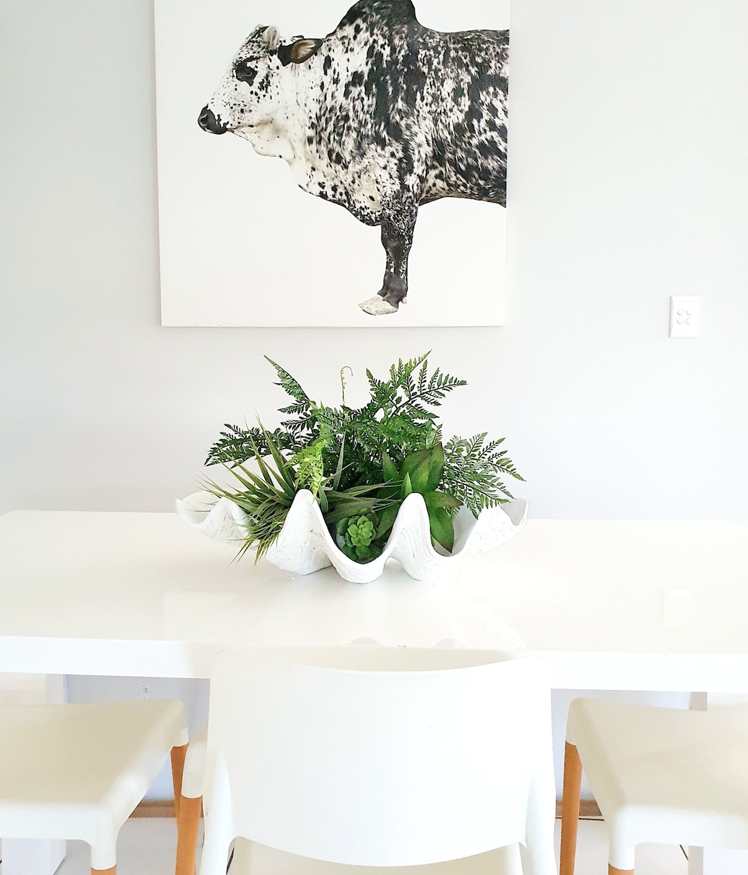 Clam Shell Bowl, Coastal Decor, Seashell Centerpiece, Giant Clam Shell ...