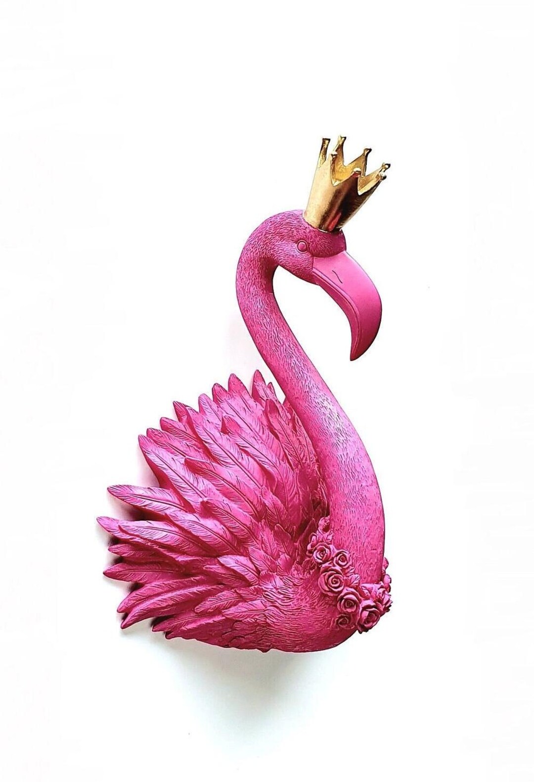 Flamingo Wall Mount, Gold Flamingo, Faux Taxidermy, Faux Flamingo Head ...