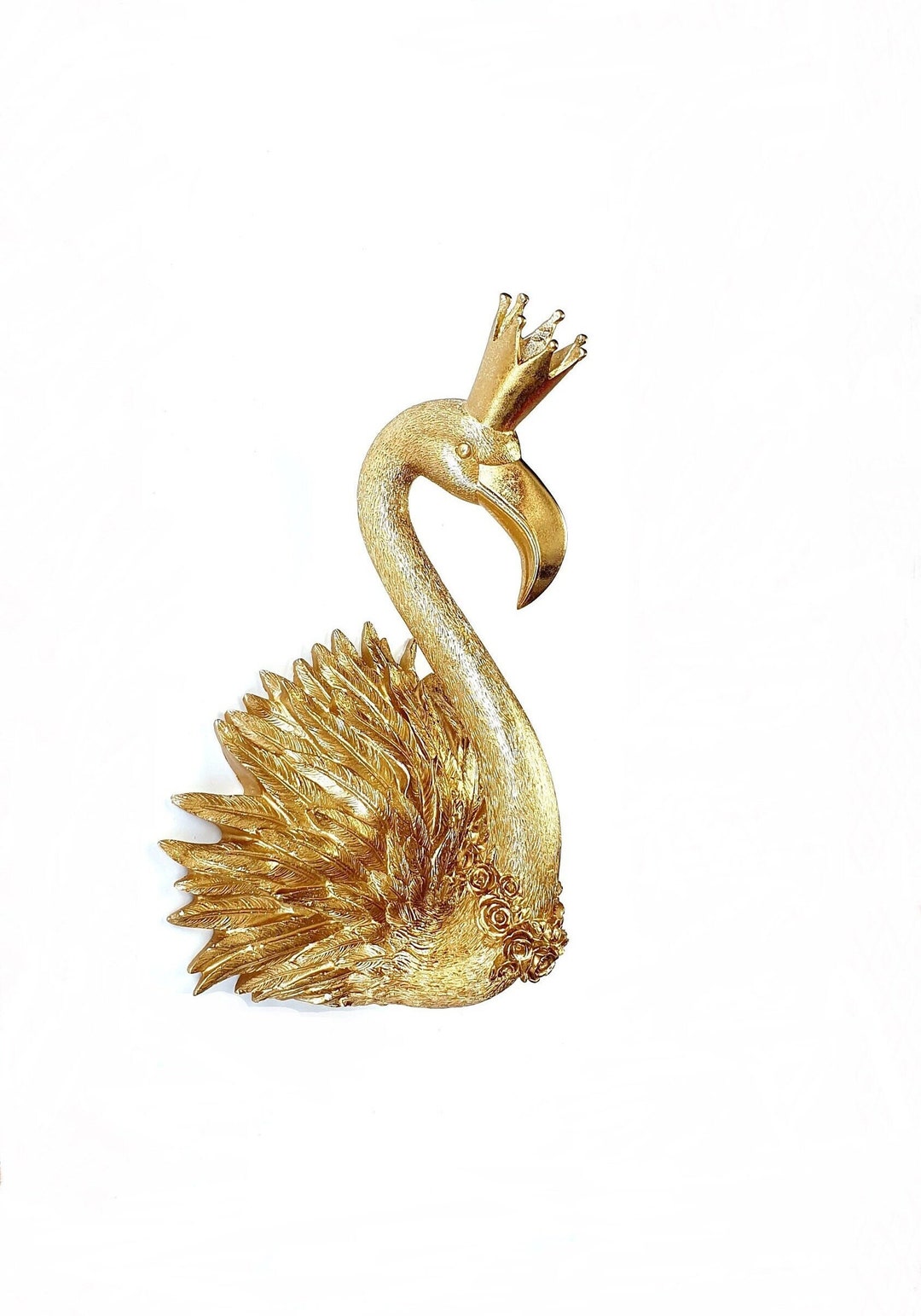 Flamingo Wall Mount, Gold Flamingo, Faux Taxidermy, Faux Flamingo Head ...