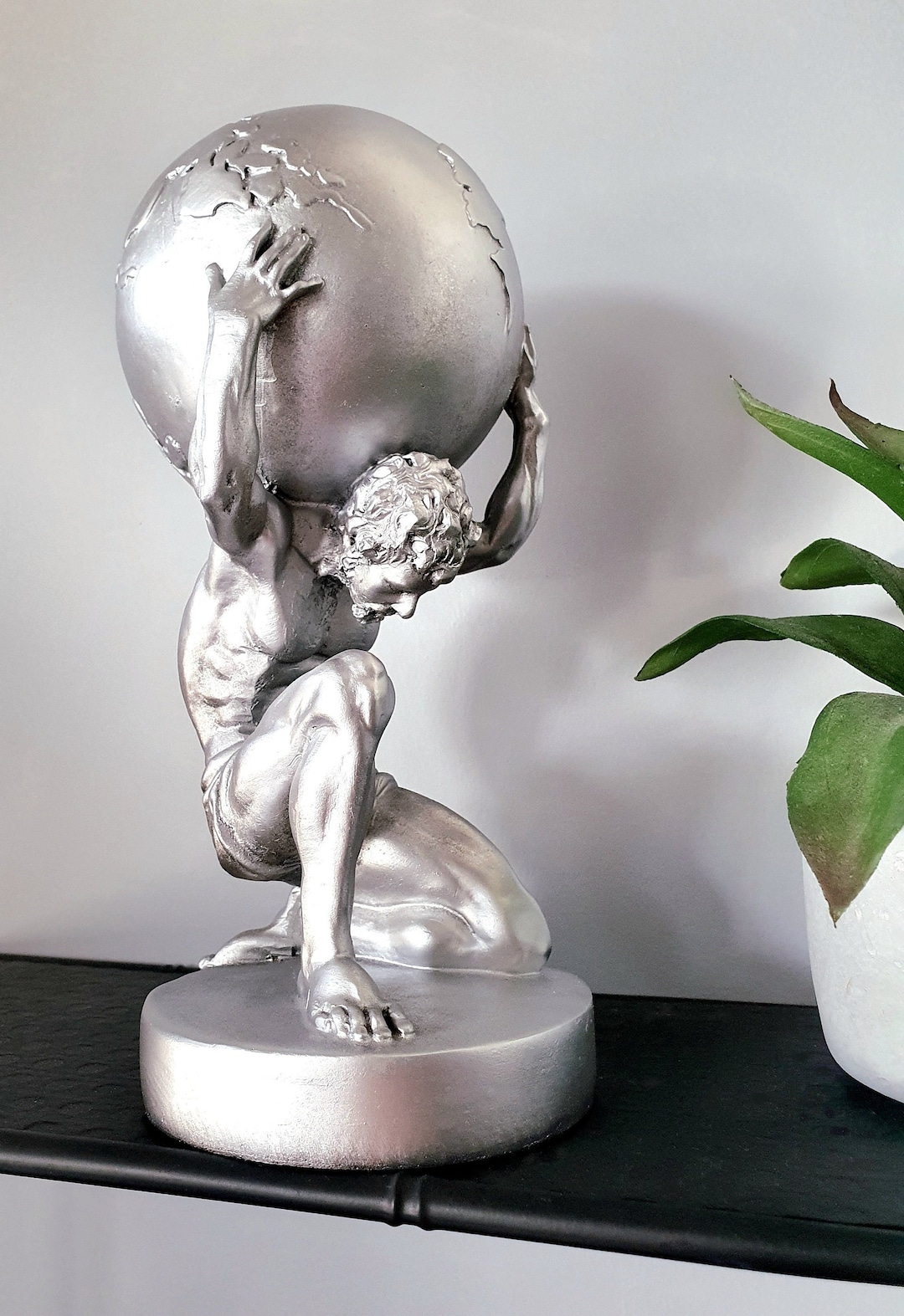 Greek God Figurine, Atlas Statue, Office Desk Decor, Gift for Him, Gift ...