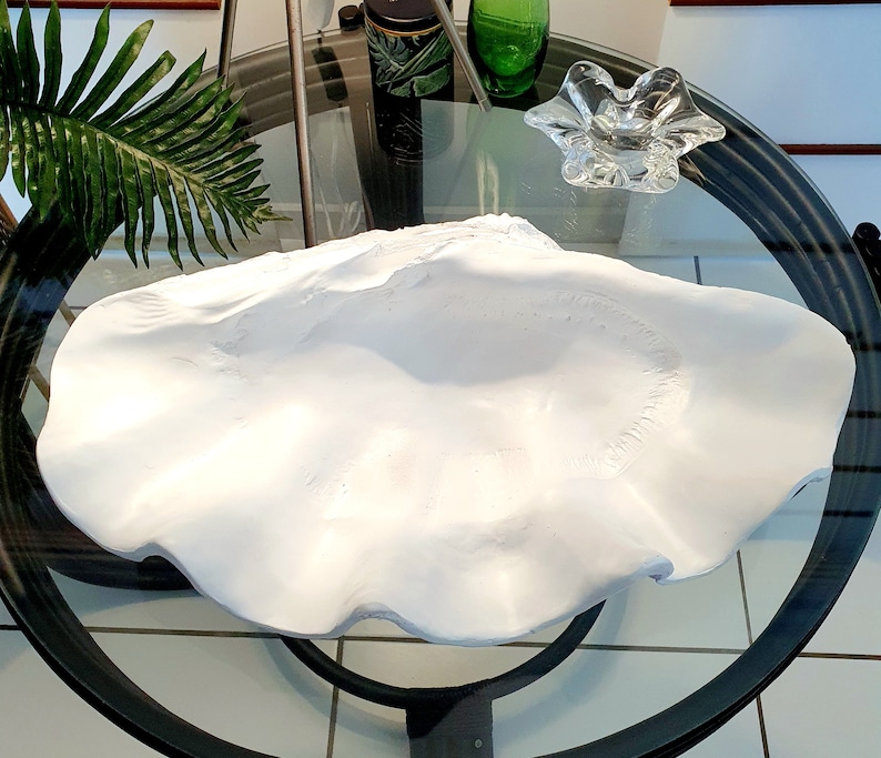 Giant White Clam Shell: Beach Wedding Centerpiece, Large Clam Bowl, - Etsy