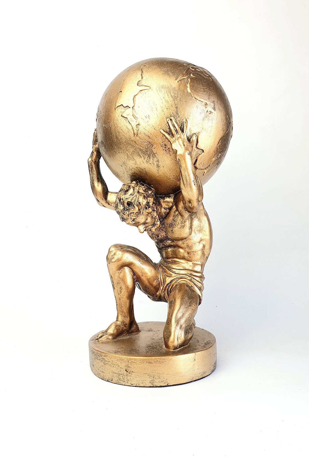 Atlas Statue, Atlas Figurine, Atlas Carrying the Globe, Gift for Him ...