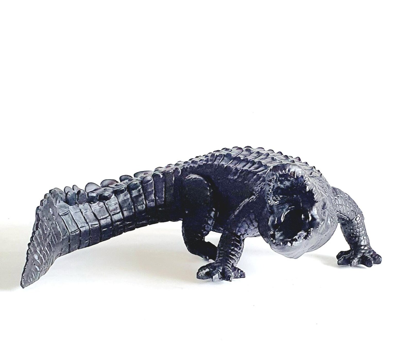 Matte Black Alligator Figurine: Gator Fan Gift, Florida Decor ...