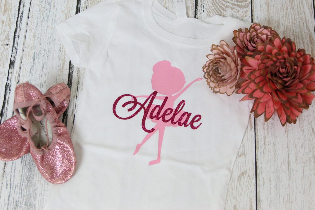 Ballet Shirt- Dance Shirt- Ballerina T- Shirt- Ballet Shirt Pink and ...