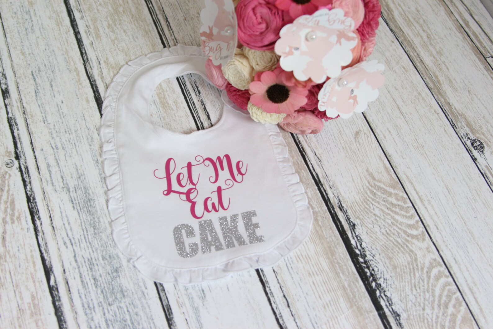 Let Me Eat Cake Bib Cake Smash Bib First Birthday Cake Bib | Etsy