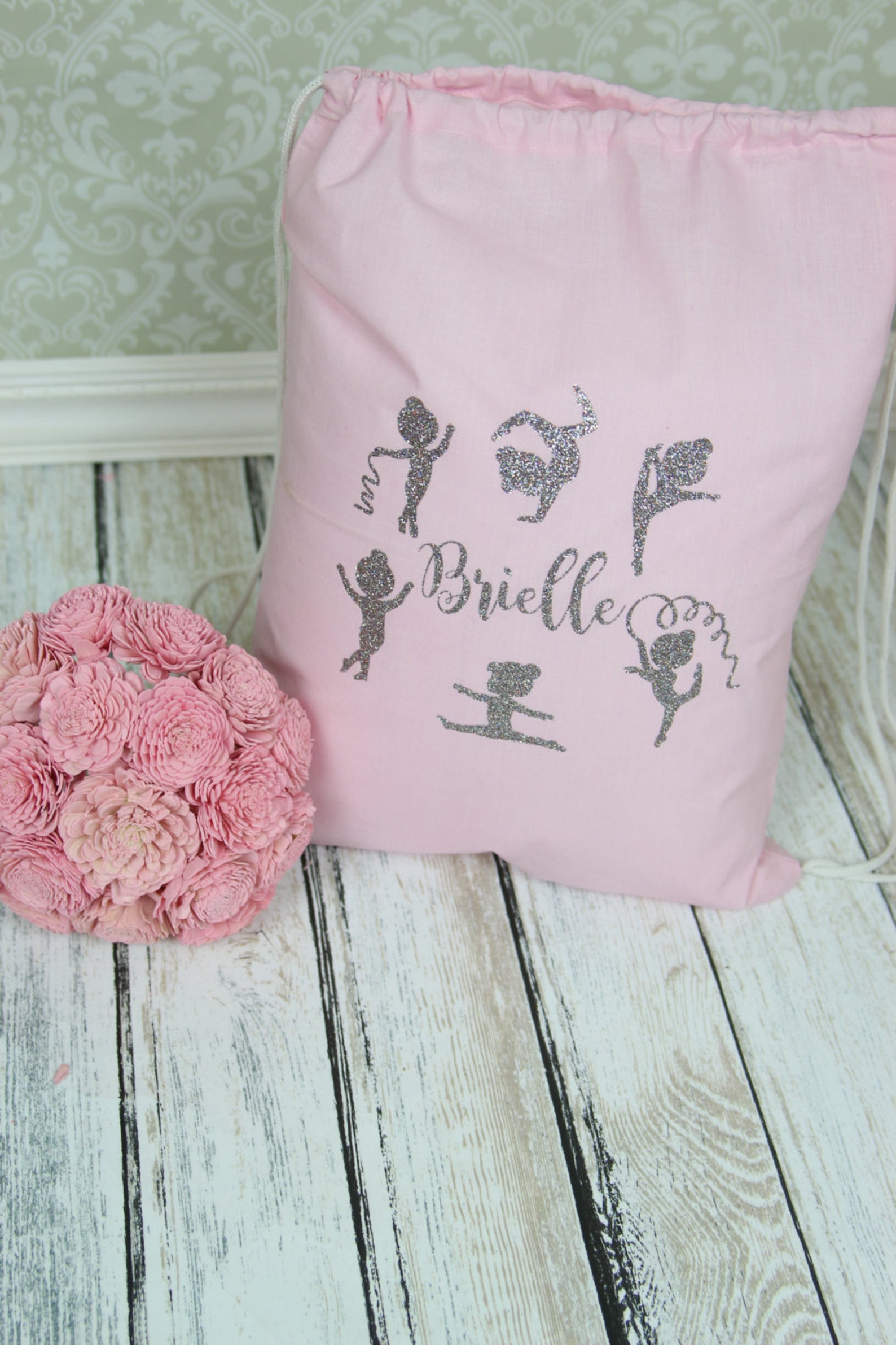 Gymnastics Drawstring Ballet Bag Personalized Gymnast Bag | Etsy