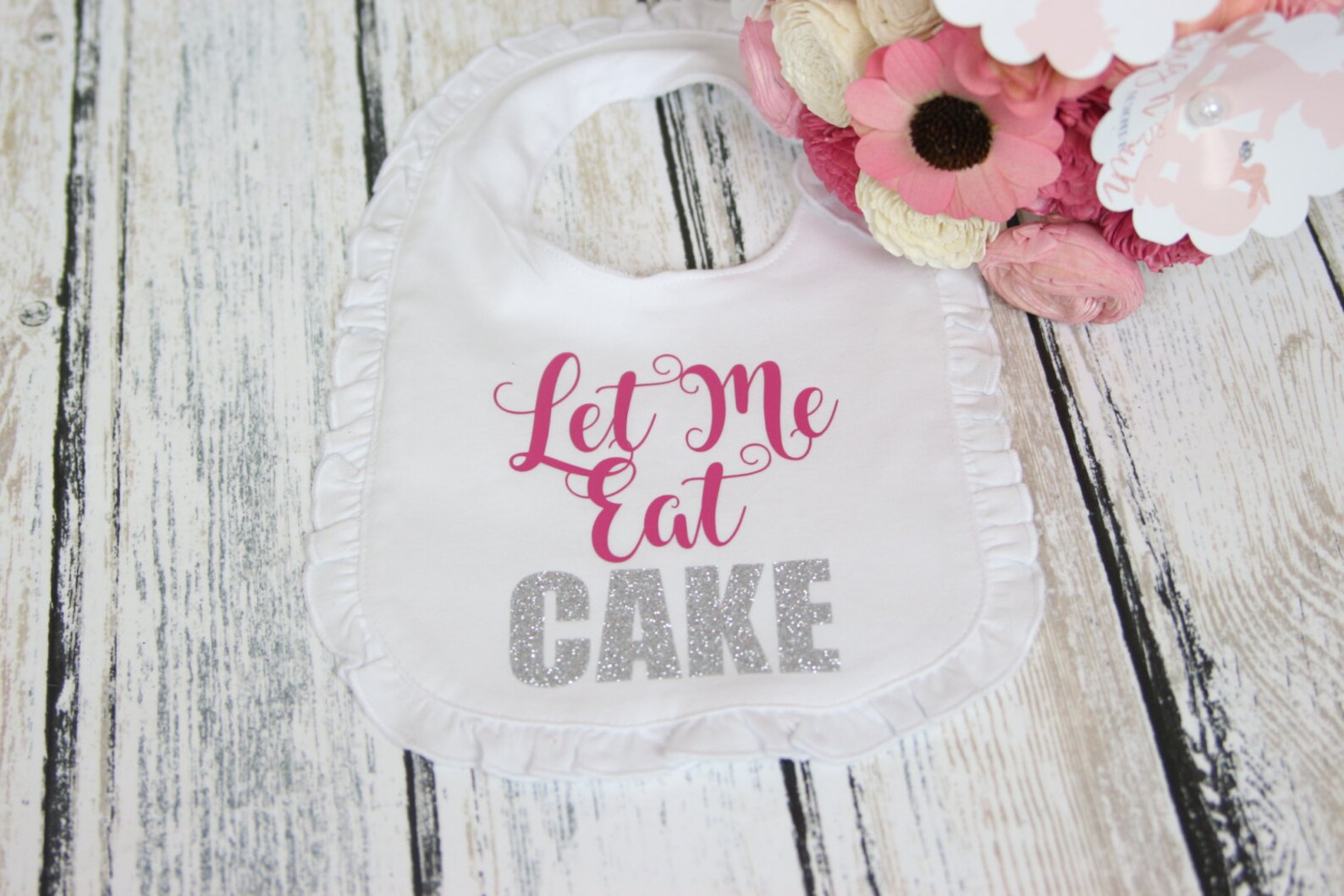 Let Me Eat Cake Bib Cake Smash Bib First Birthday Cake Bib | Etsy