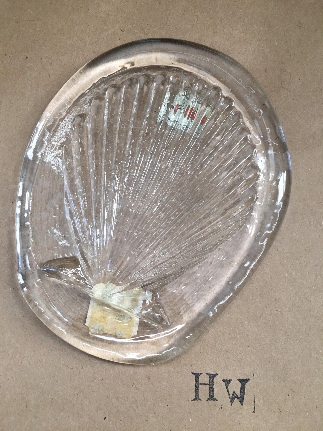 Blenko Clear Glass Paperweight Sea Shell Beach Original Label - Etsy