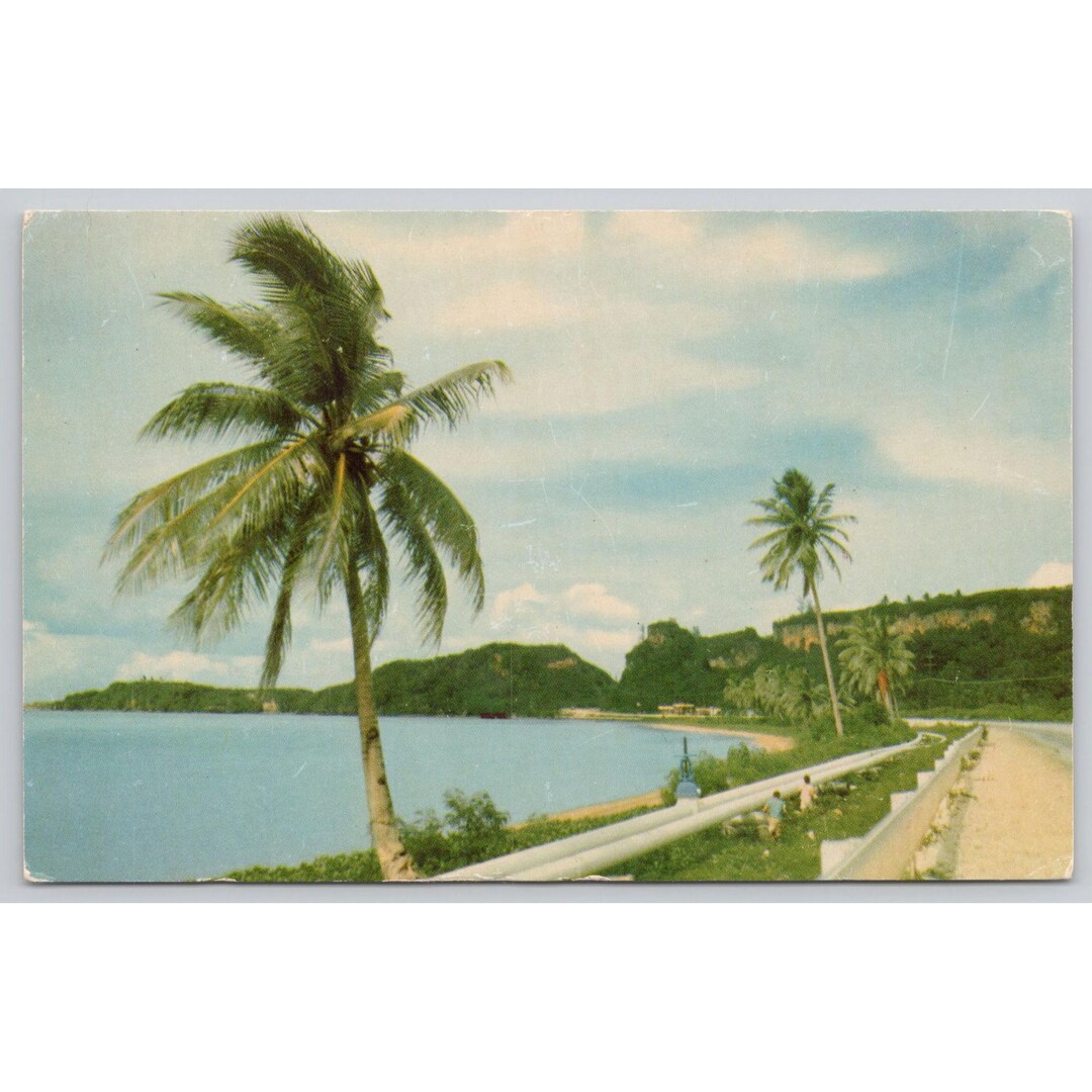 Marines Landing Historic Guam Postcard Marine Drive Near Piti 1950s ...