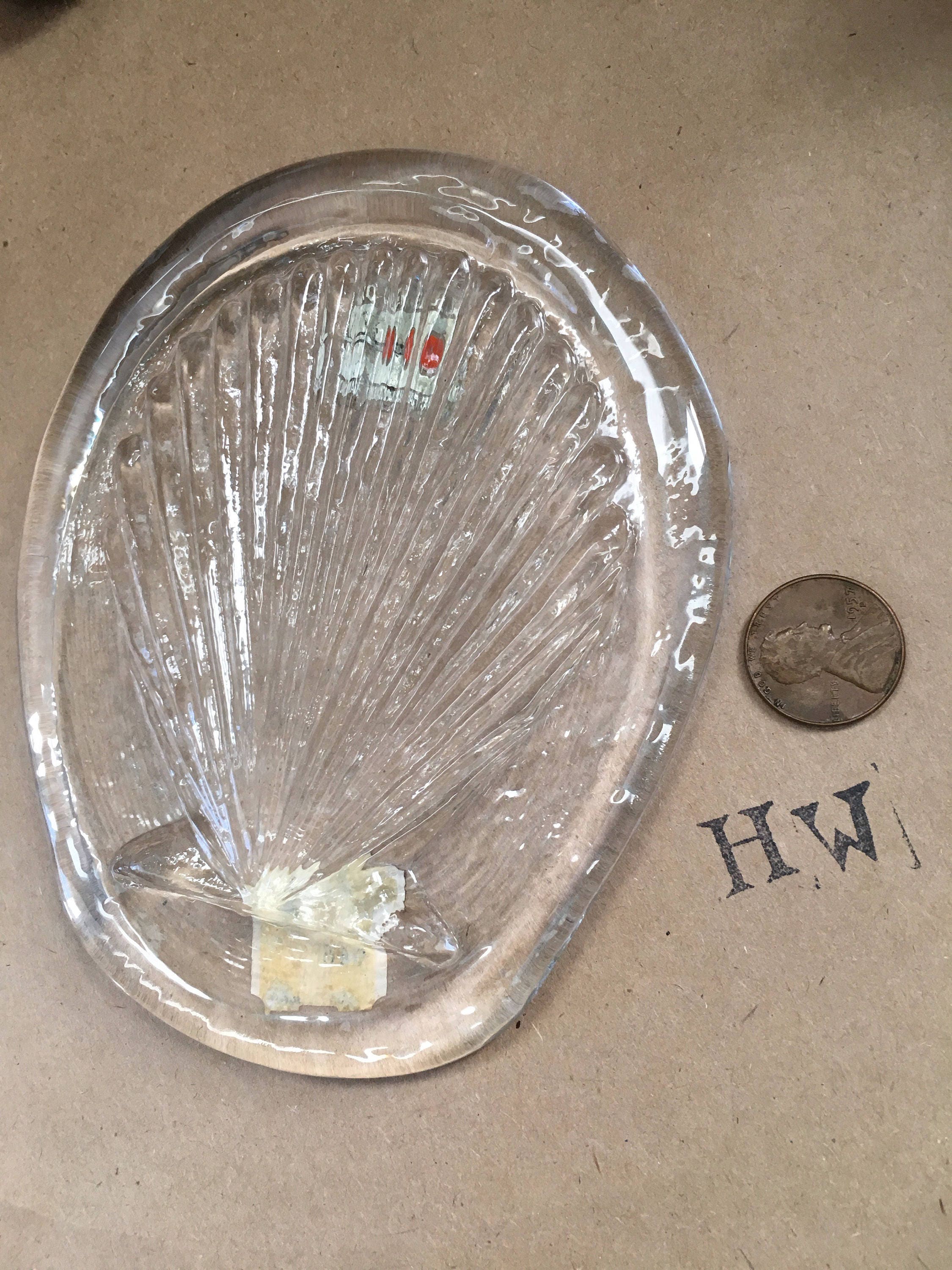 Blenko Clear Glass Paperweight Sea Shell Beach Original Label - Etsy