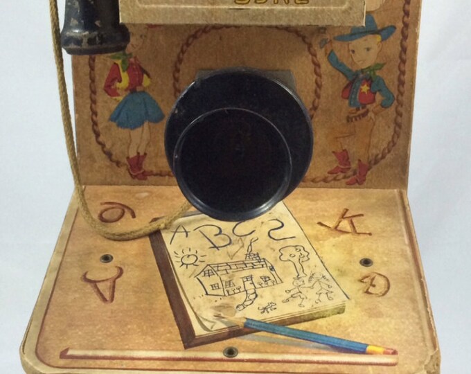 1950's Toy Ranch Phone 39R2 - Gong Bell MFG Co. - Etsy